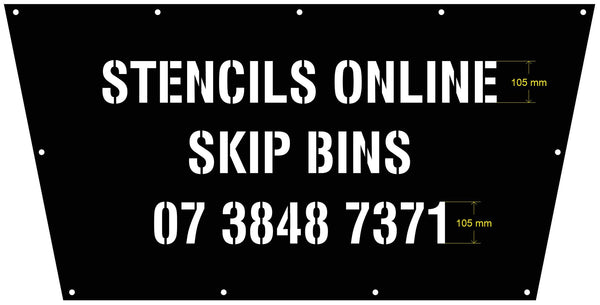 3mm HDPE Skip Bin Stencil with Rare Earth Magnets – Stencils Online