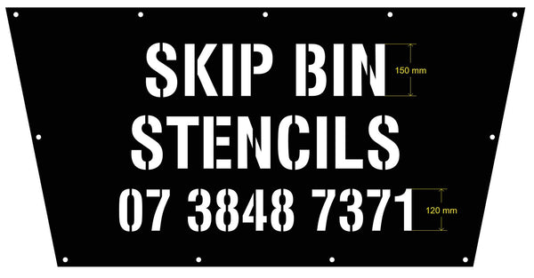 3mm HDPE Skip Bin Stencil with Rare Earth Magnets – Stencils Online